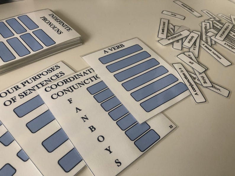 English Grammar Memory Work Cards, Cycle 2 - Etsy