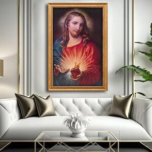Mural Reproduction of the "sacred Heart of Jesus," Painted by the ...