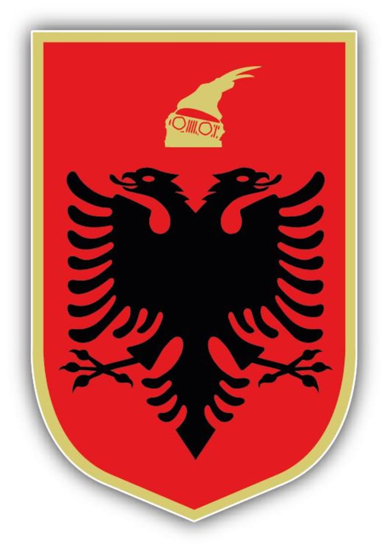 Albania Coat of Arms Car Bumper Sticker Vinyl Decal - Etsy