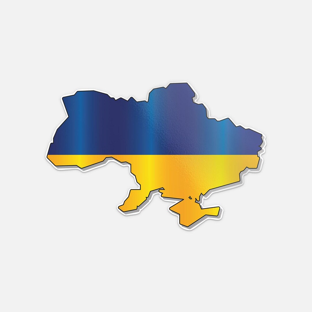 Ukraine Map Glossy World Flag Car Bumper Sticker Vinyl Decal - Etsy