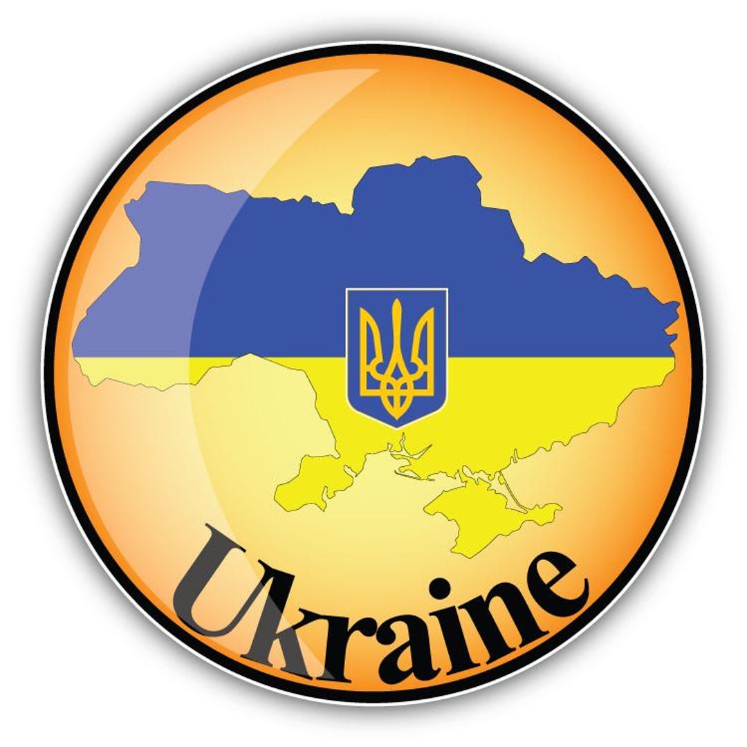 Ukraine Map Flag Glossy Label Car Vinyl Bumper Sticker Decal - Etsy