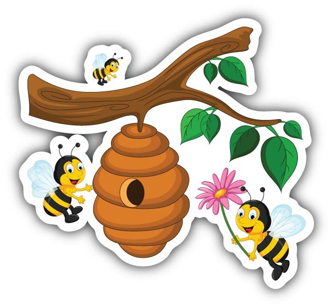 Beehive Car Bumper Sticker Vinyl Decal - Etsy