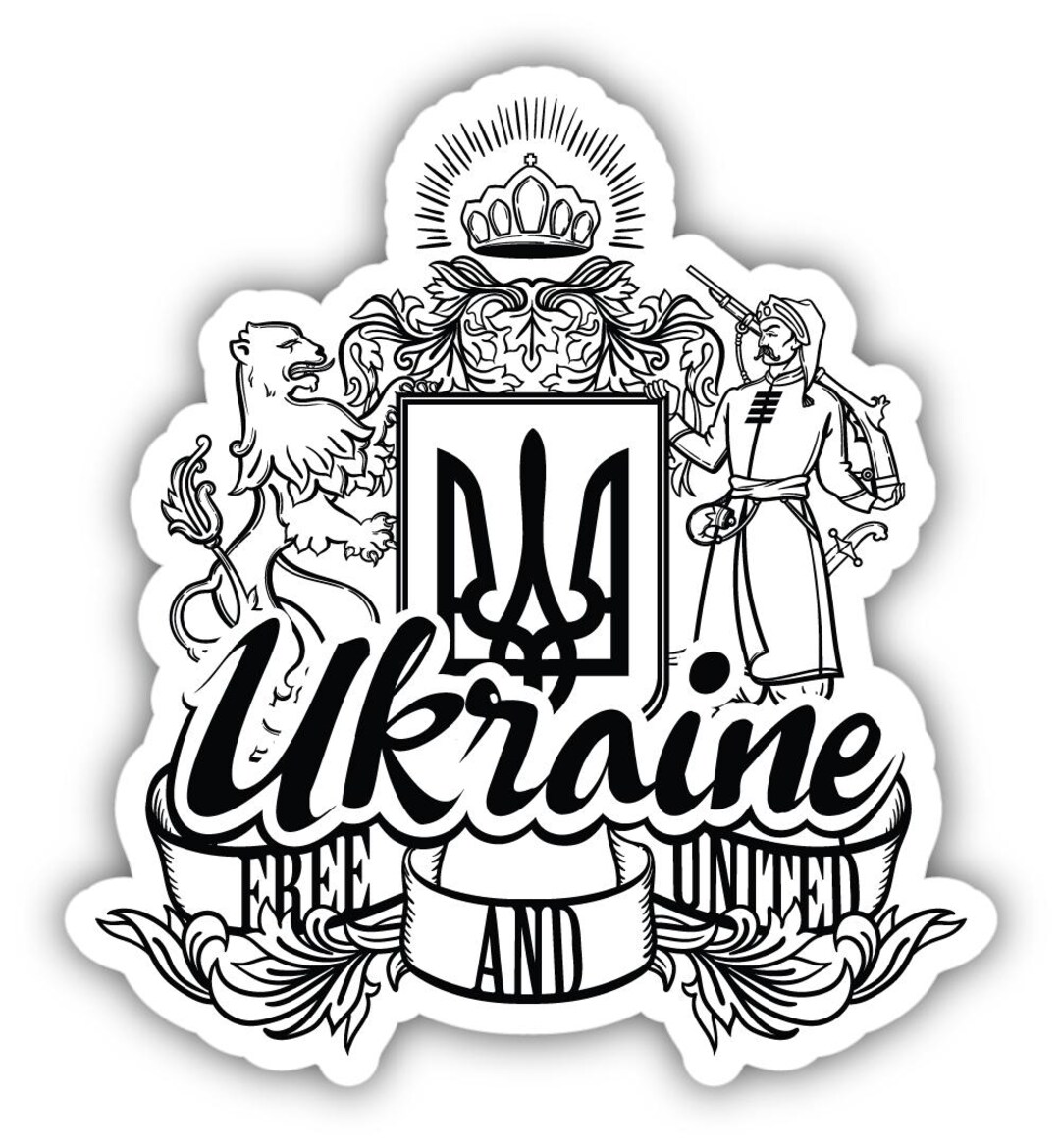 Ukraine Trident Ukrainian Tryzub Car Bumper Sticker Vinyl Decal - Etsy