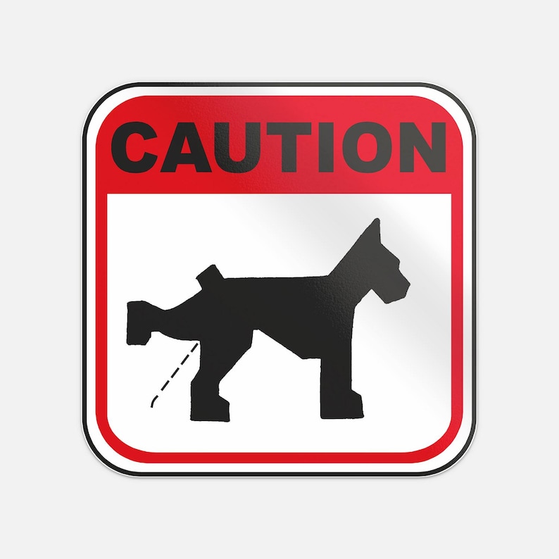 Caution Dog Pees Warning Sign Car Vinyl Bumper Sticker Decal - Etsy