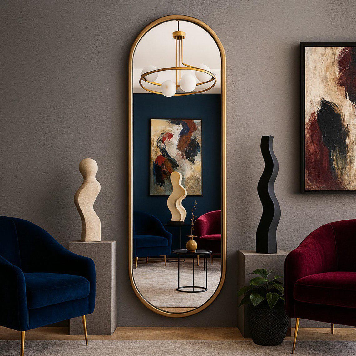 Unique Mirror Art, Modern Full Length Mirror, Decorative Mirror ...