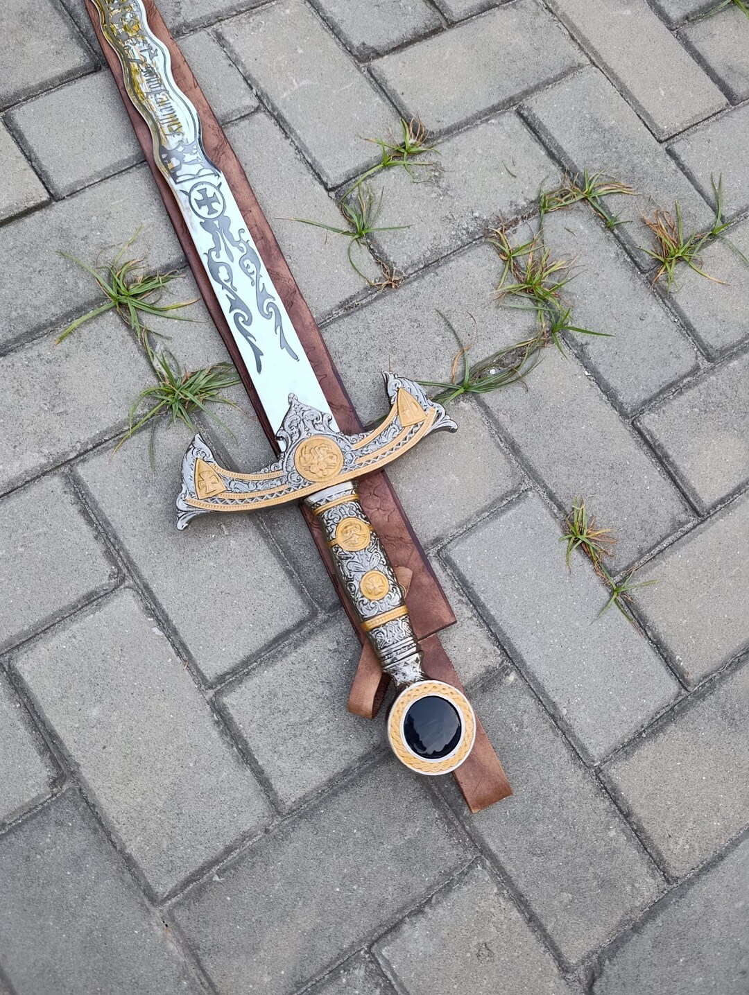 Once Upon a Time Excalibur Knight Templer Sword Replica, Prop Decor ...