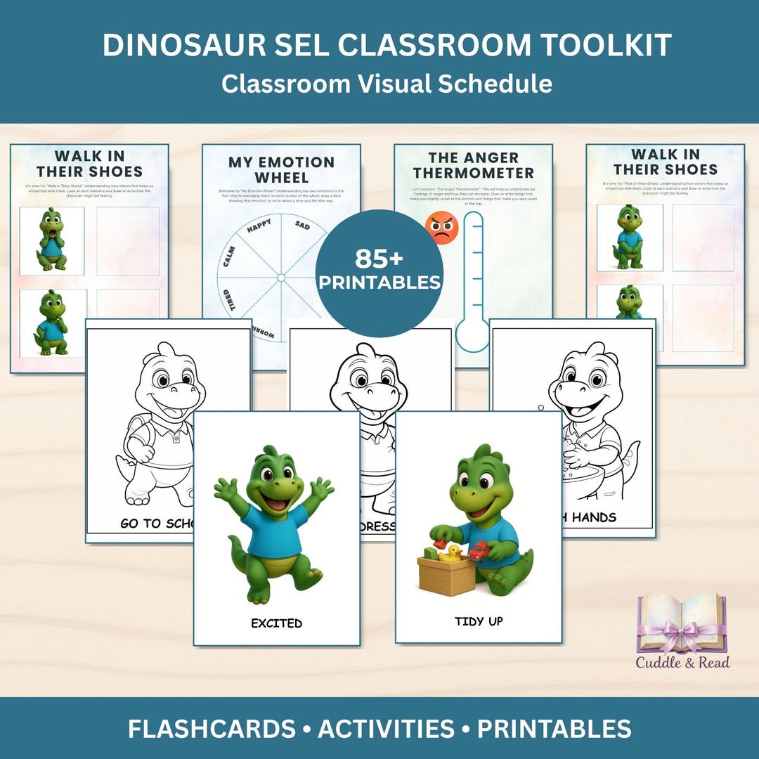 Dinosaur SEL Activities Bundle Emotional Intelligence Classroom Routine ...