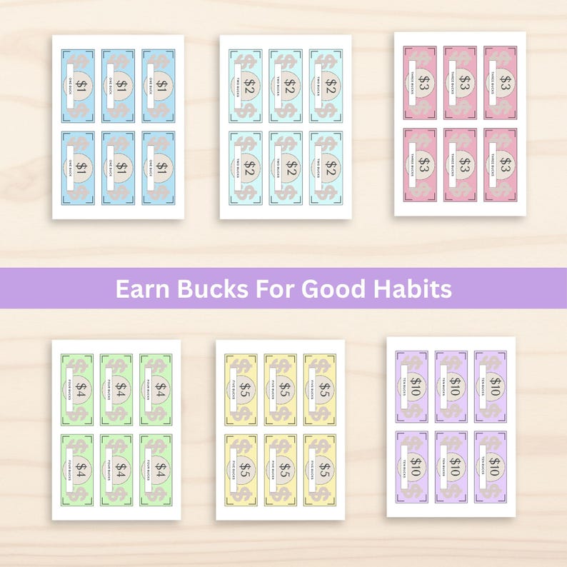 Ultimate Reward System Bundle for Kids Printable Reward Bucks Coupons ...