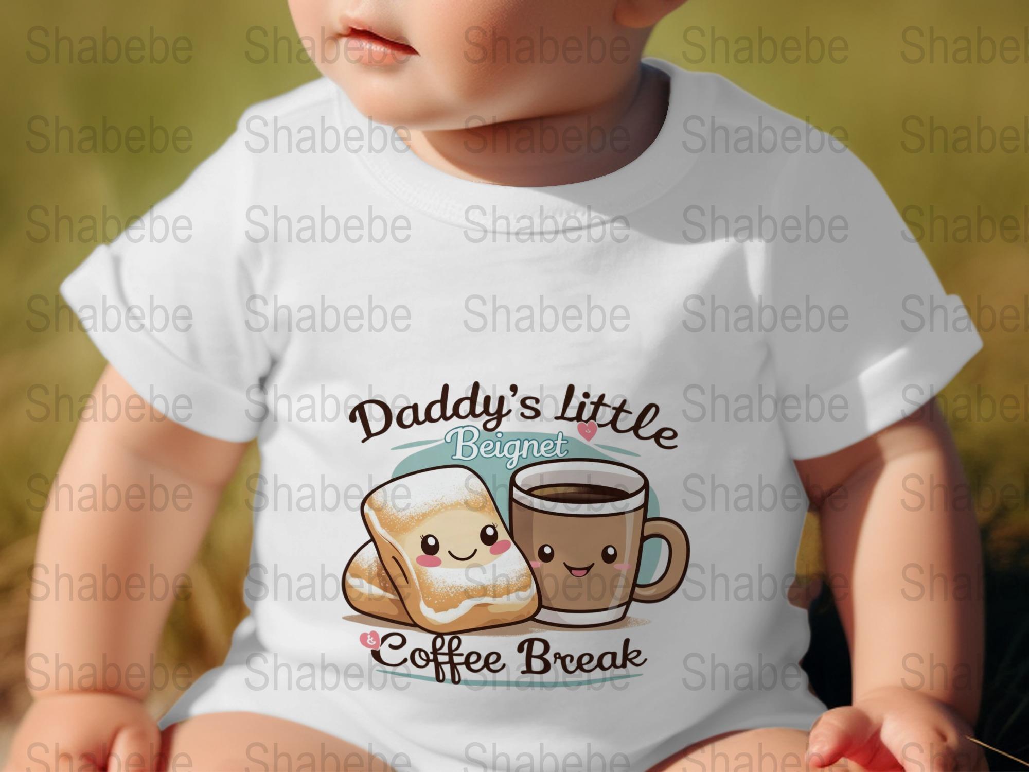 Daddy's Little Beignet T Shirt, Cute Coffee Break Digital Download ...