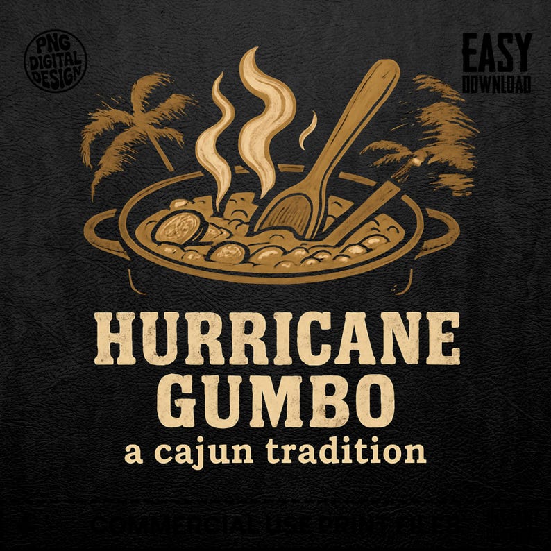 Hurricane Gumbo Digital Download PNG, Cajun Tradition Clipart ...