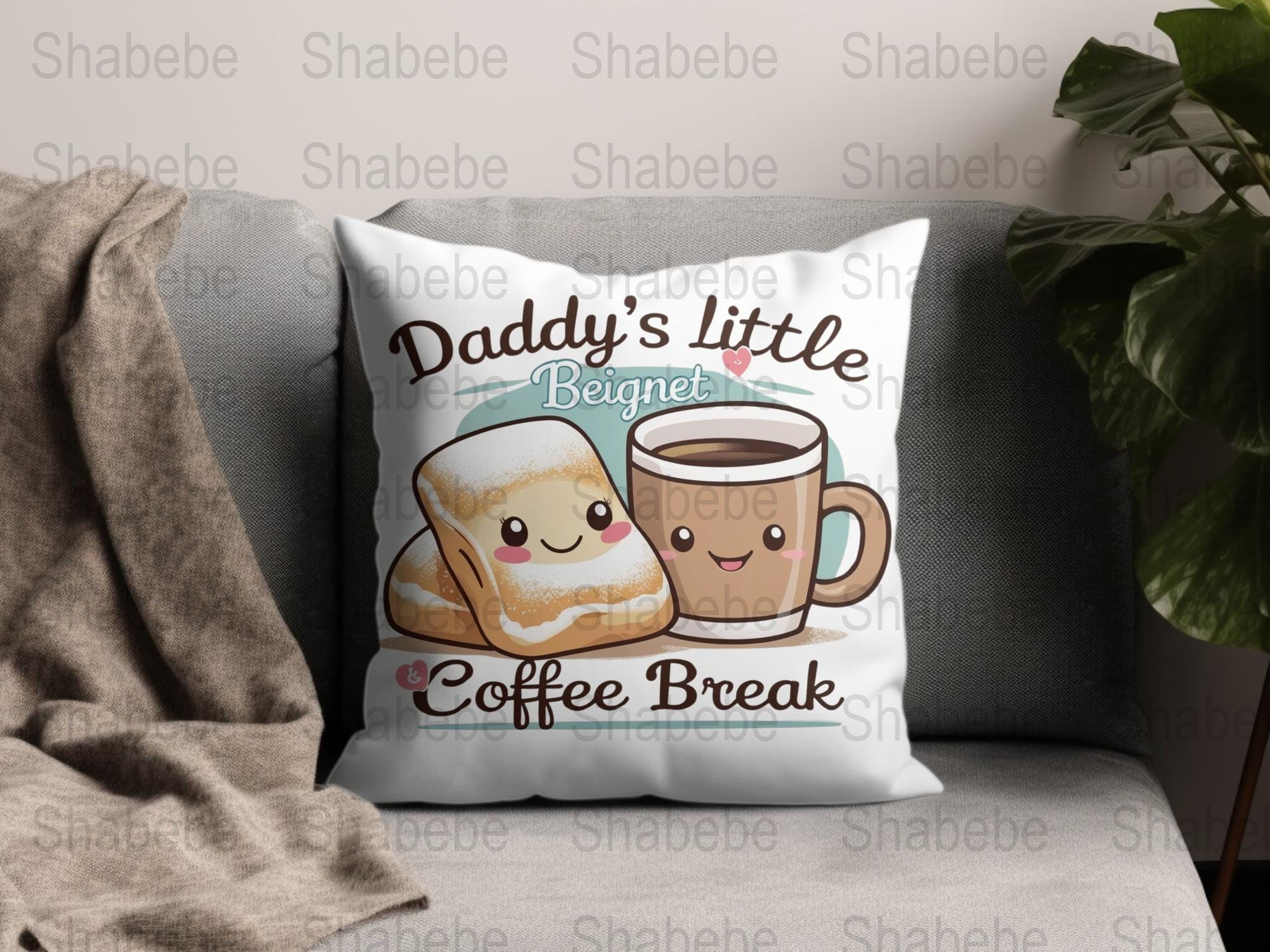 Daddy's Little Beignet T Shirt, Cute Coffee Break Digital Download ...
