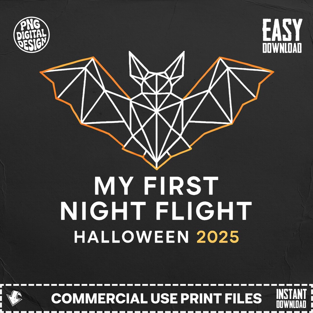 First Night Flight PNG, Halloween 2025 Png, Bat Outline Clipart ...