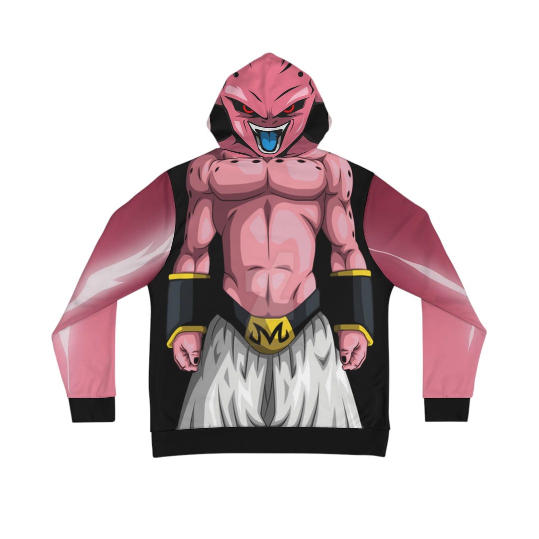 Custom Kid Buu Hoodie, Dragon Ball Z Anime Hoodie With 3D Buu Hood ...