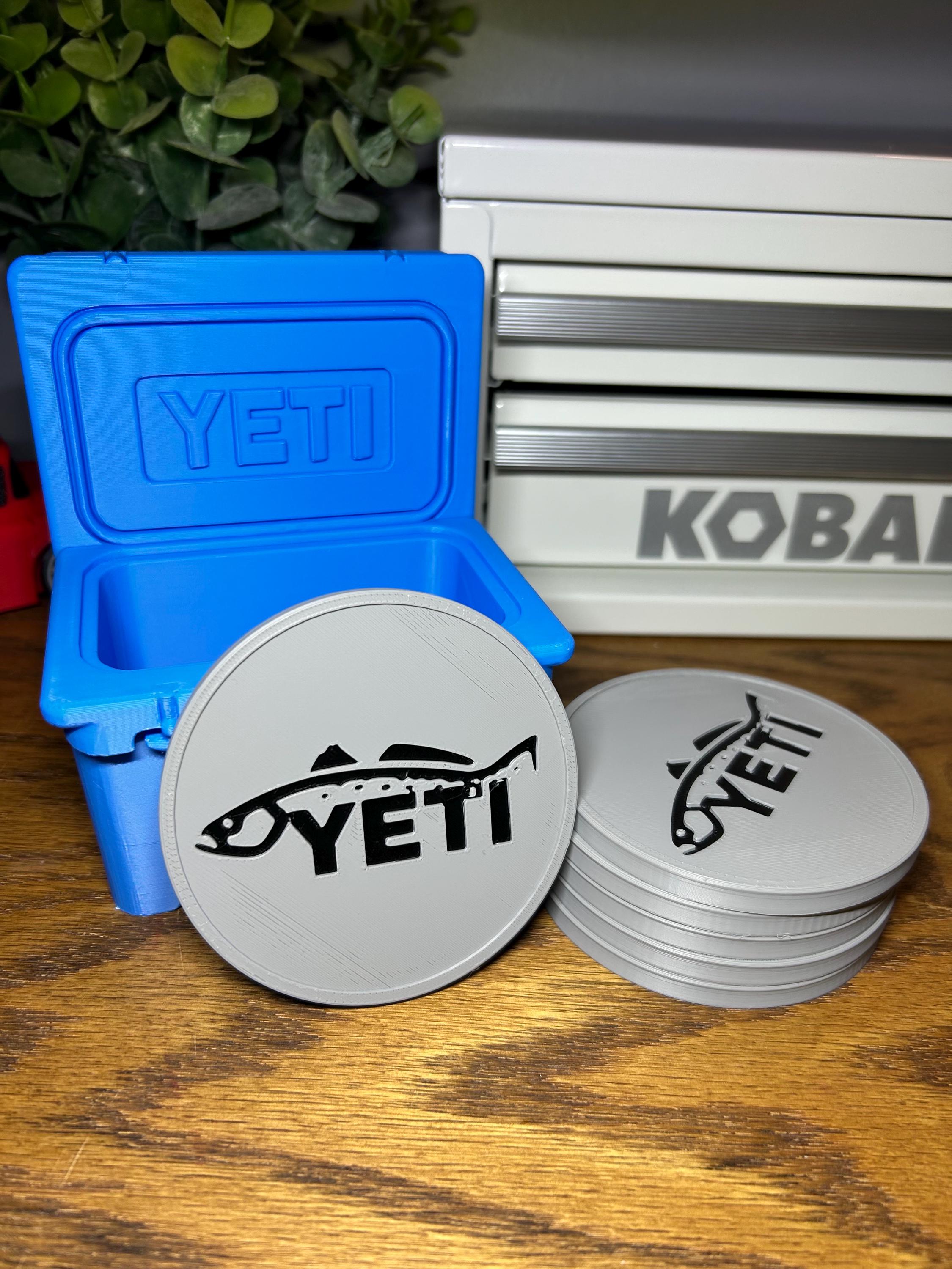 6 Yeti Trout Coasters With Yeti Cooler Holder - Etsy