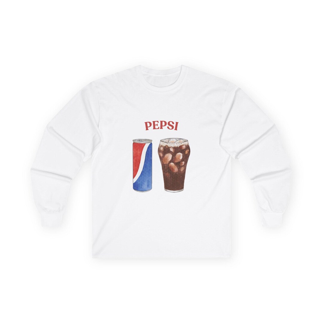 Pepsi-inspired Long Sleeve Tee, Vintage Soda Shirt, Casual Everyday ...