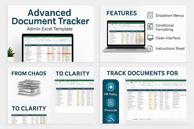 Advanced Document Tracker for Administrative Professionals – Excel ...