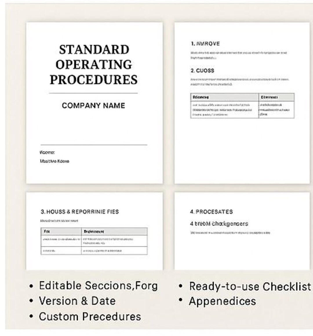 Administrative SOP Template Package | Editable Office Procedures Bundle ...