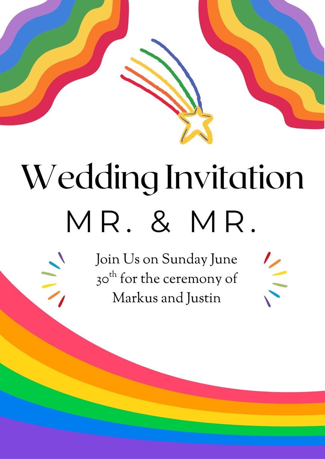 Pride Wedding Invitation - Etsy
