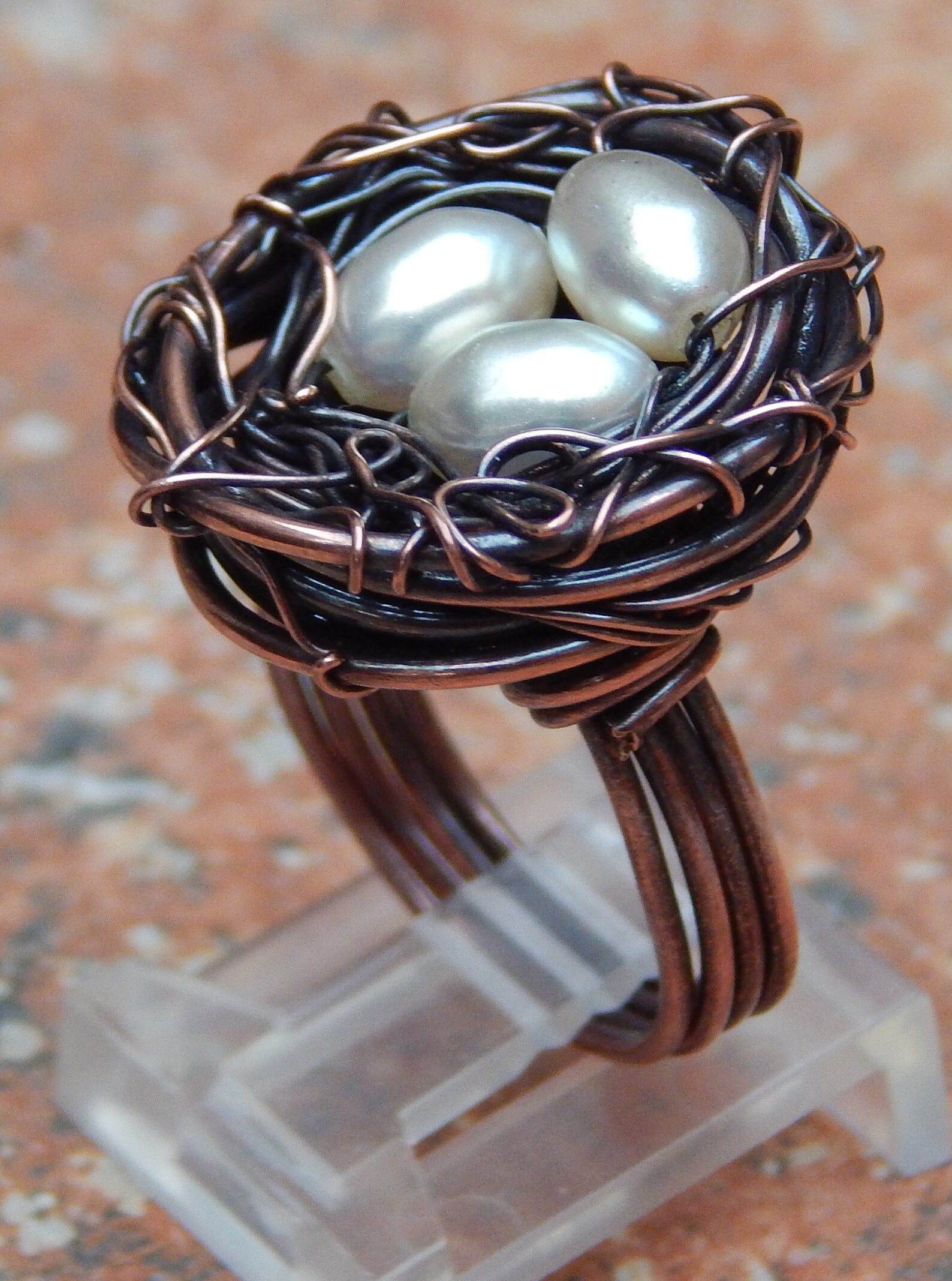 Wire Wrapped Egg Nest Ring Birds Nest Ring Bird Nest Egg - Etsy