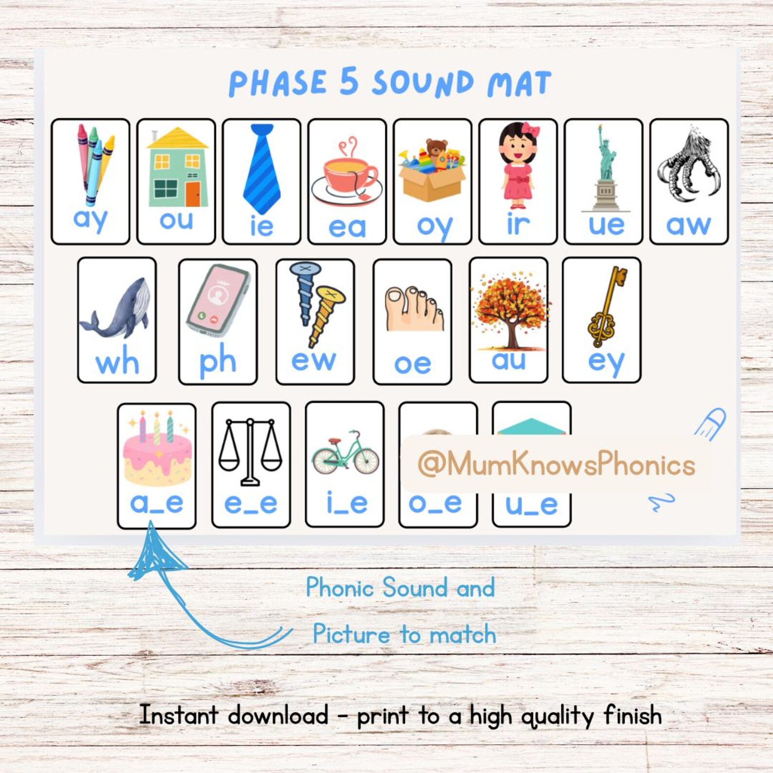 Phonics Sound Mats | Phase 2, 3, 5 | EYFS Literacy (PDF) - Etsy
