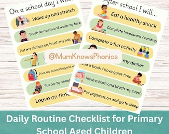 Visual After School Routine Chart: Montessori Style Printable (PDF ...