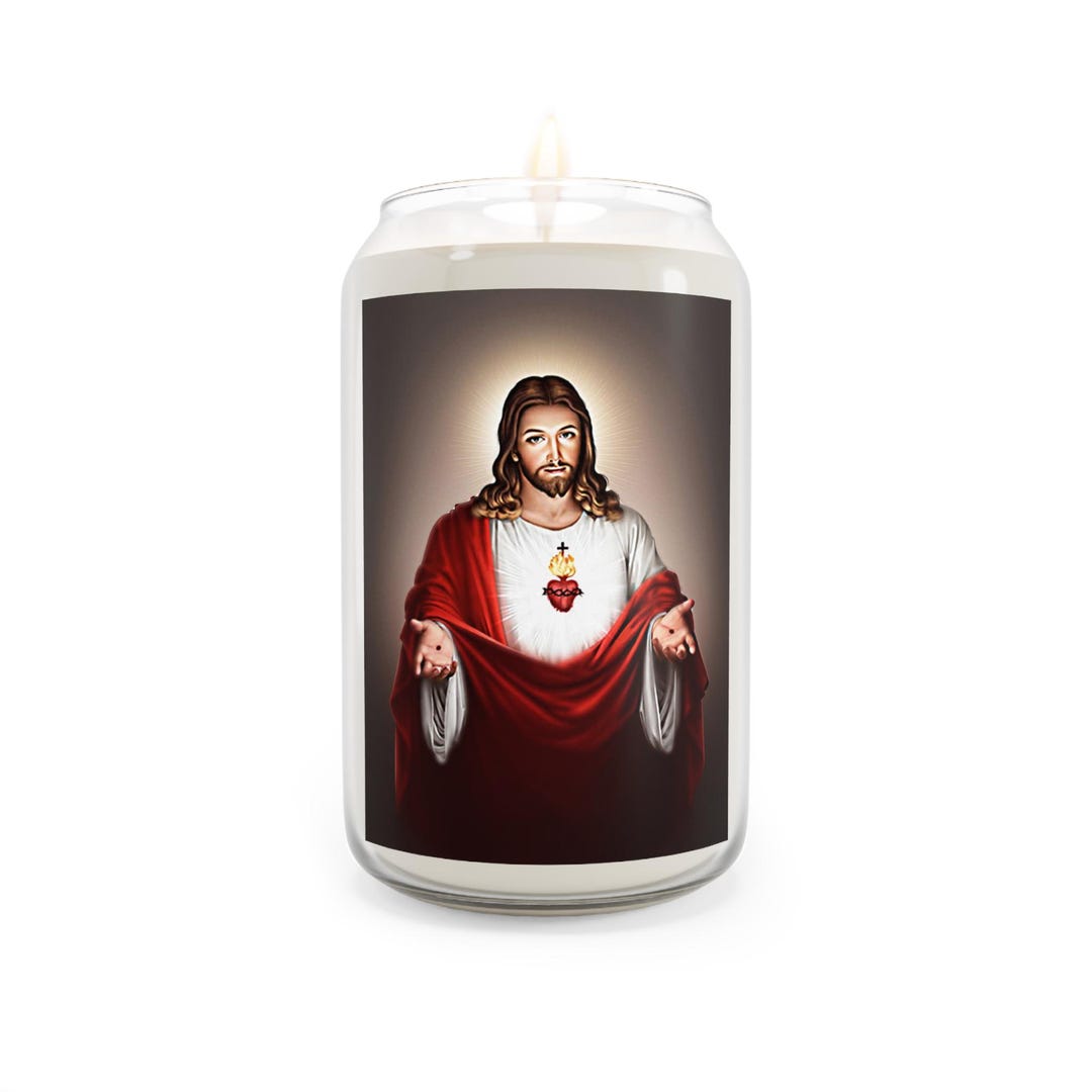 Jesus Christ, Catholic, Prayer Candle, Christian, Scented Soy Candles ...