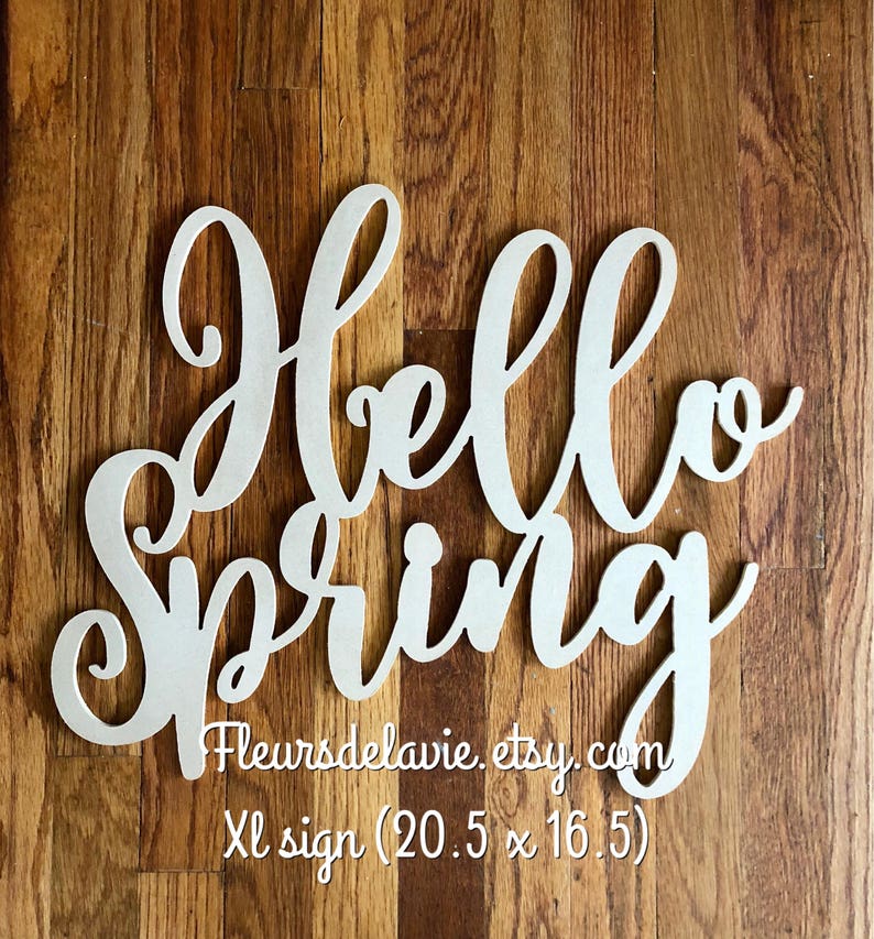 NEW Hello Spring Wood Sign Wood Signs Farm House Decor | Etsy