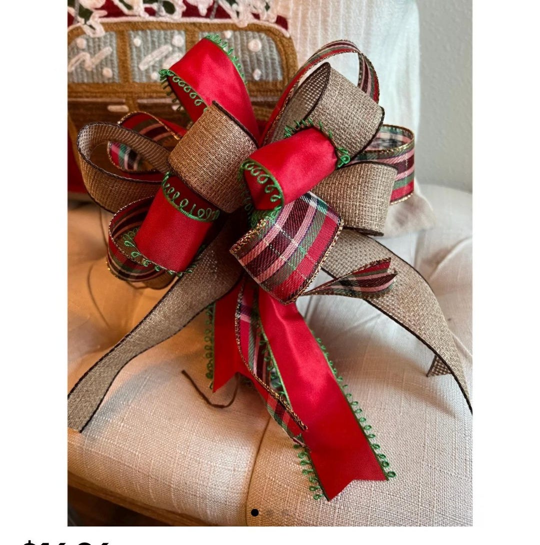 Festive Bow | Bows | Christmas Bows| Festive Lantern Bows | Handmade ...