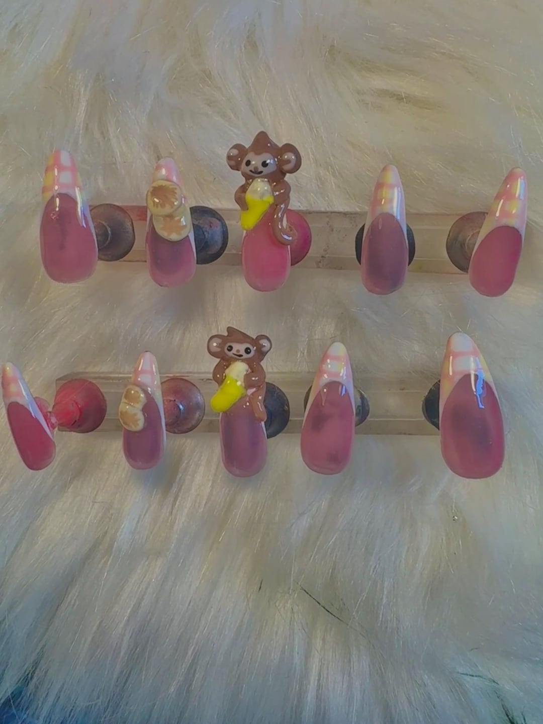 Monkey Press on Nails-read DESCRIPTION - Etsy