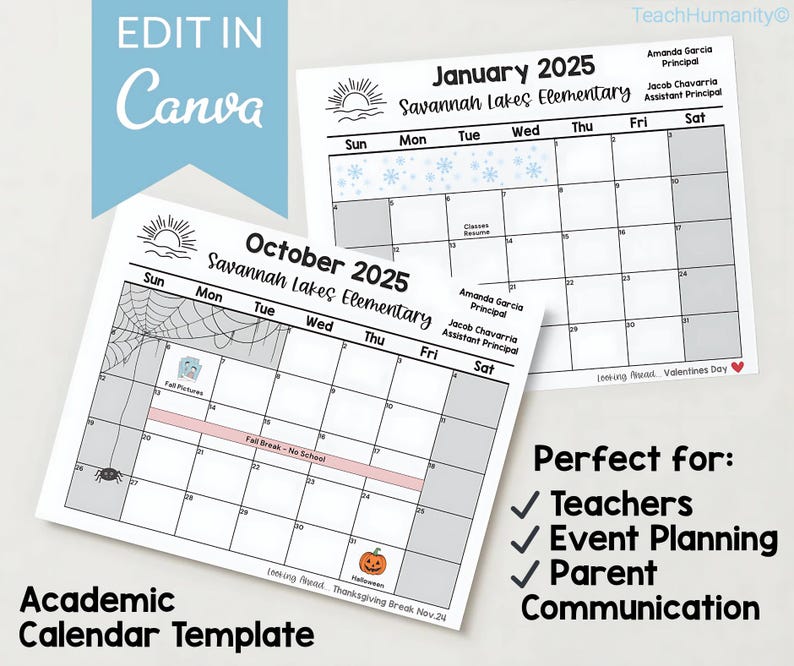 Editable Classroom Calendar Template | Monthly Parent Communication ...