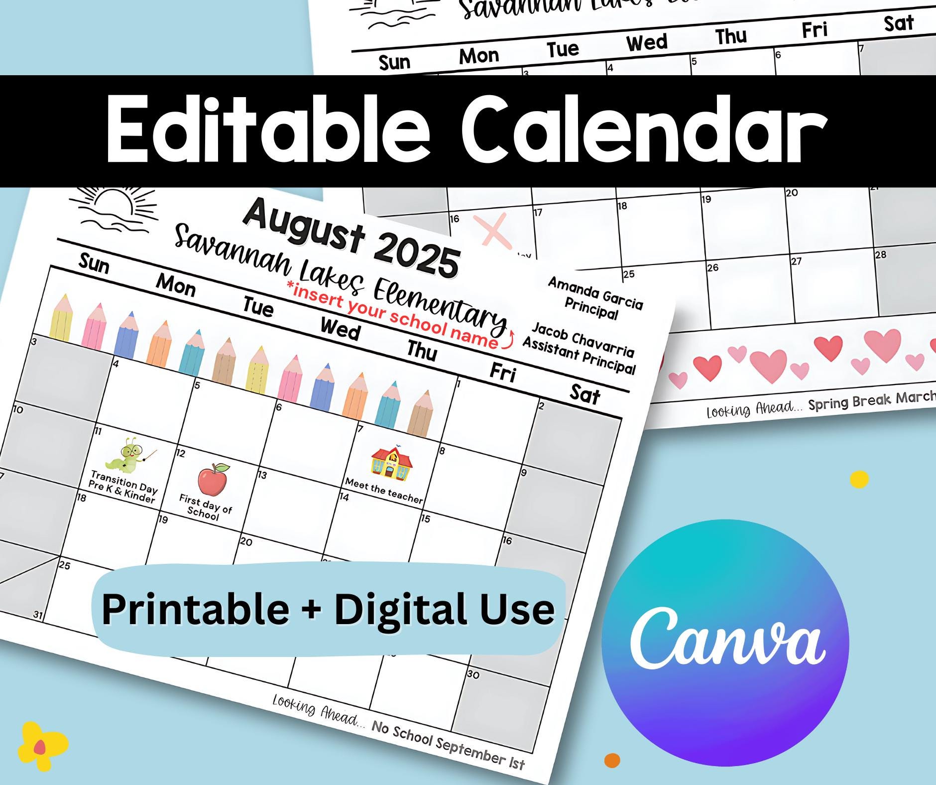 Editable Classroom Calendar Template | Monthly Parent Communication ...