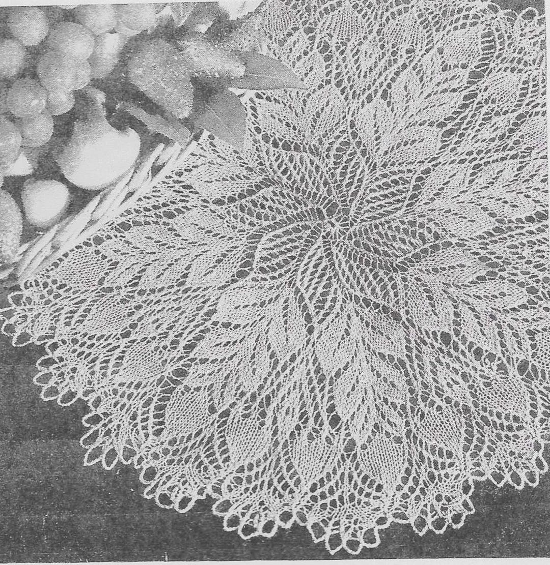 Pattern Only, Pine Cone Doily Pattern, Knit - Etsy