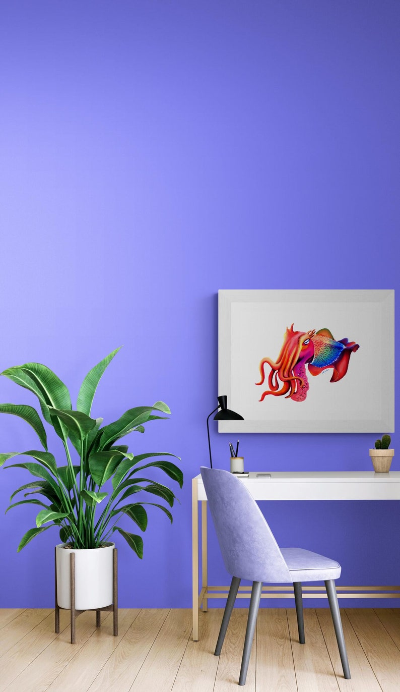 Digital Download Cuttlefish Art | Sea Creatures Collection - Etsy