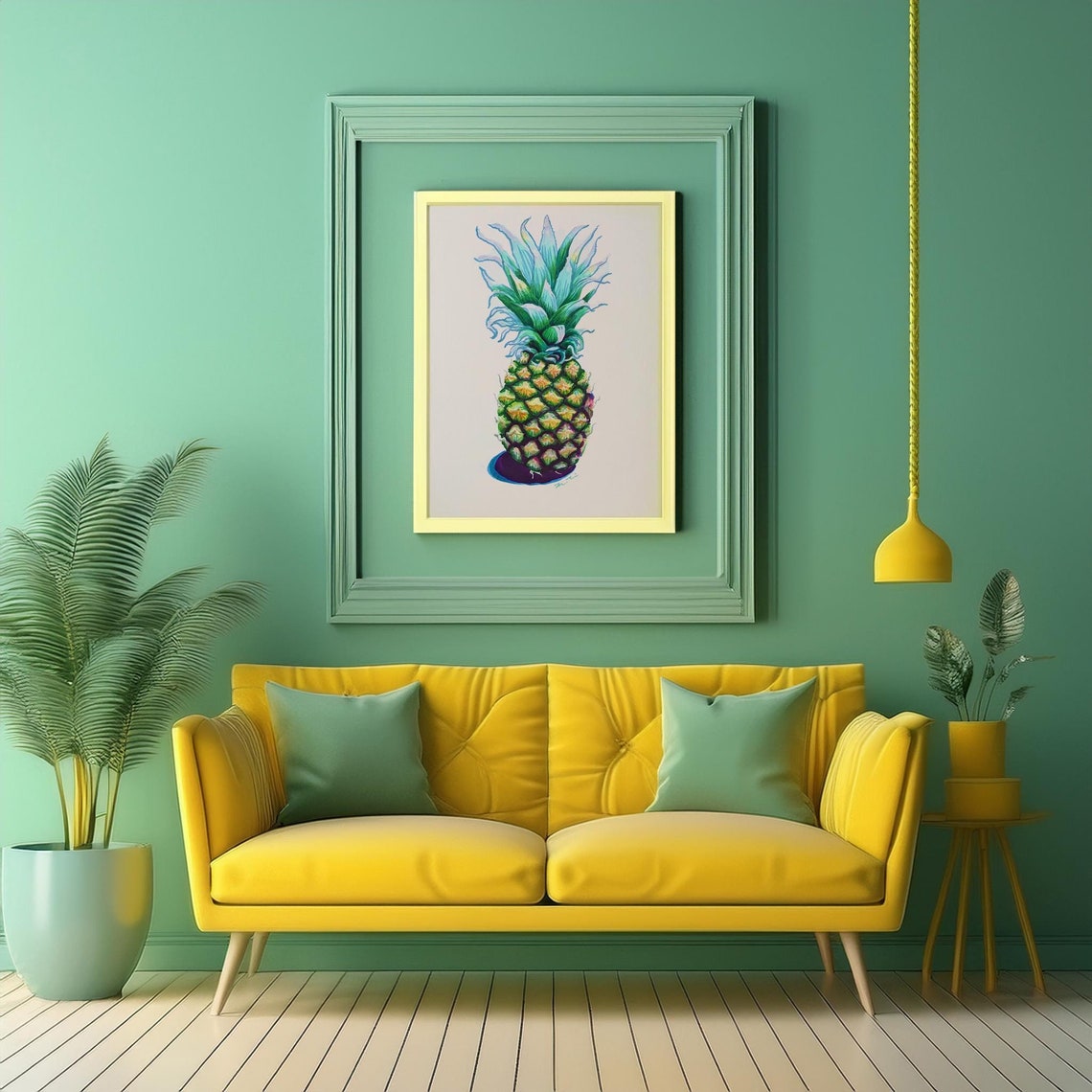 Pineapple Marker Art Print - Etsy