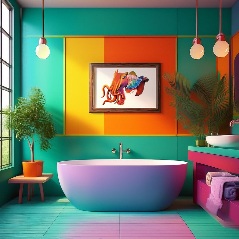 Digital Download Cuttlefish Art | Sea Creatures Collection - Etsy