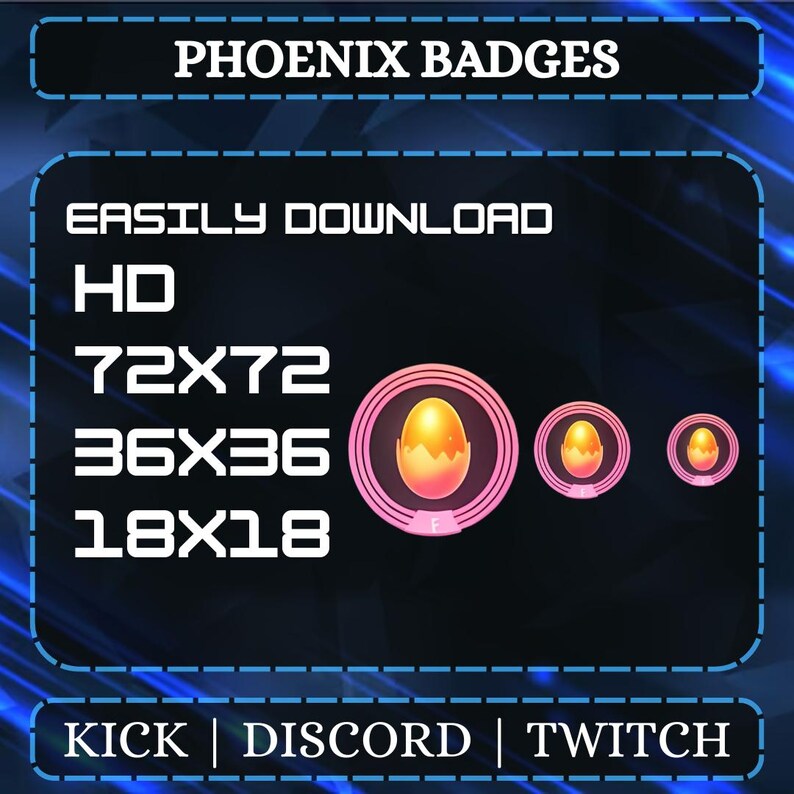 Phoenix Twitch Sub Badges | Bit Badges | Discord Role Icons | Kick ...