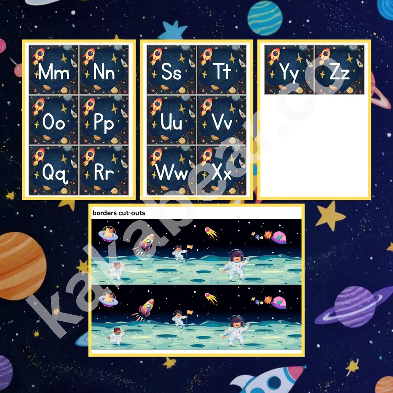 Outer Space Classroom Decor Printable – Preschool Wall Art – Space ...