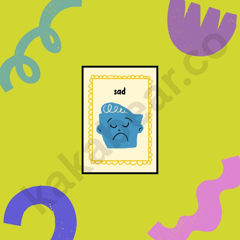 Feelings Poster & Flashcards for Kids | Printable Emotion Chart A4 PDF ...