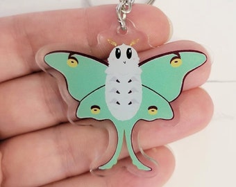 Luna Moth Keychain - Etsy