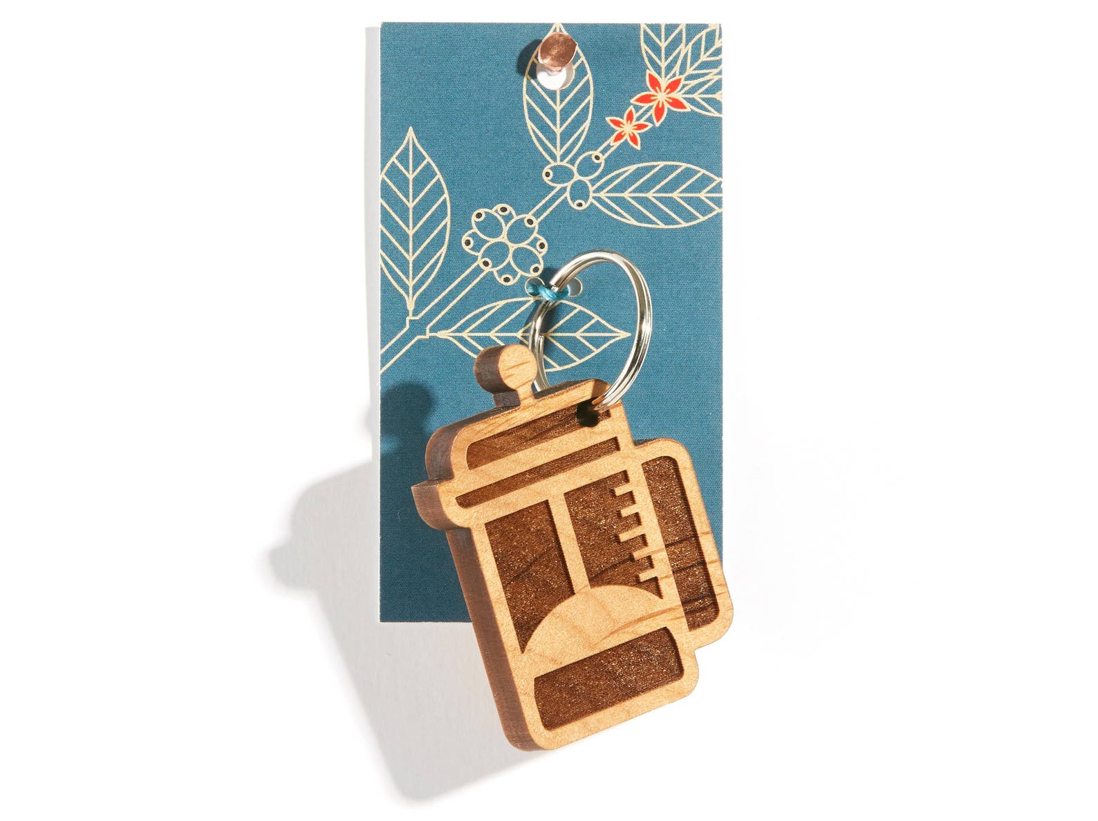 French Press / Wood Keychain - Etsy