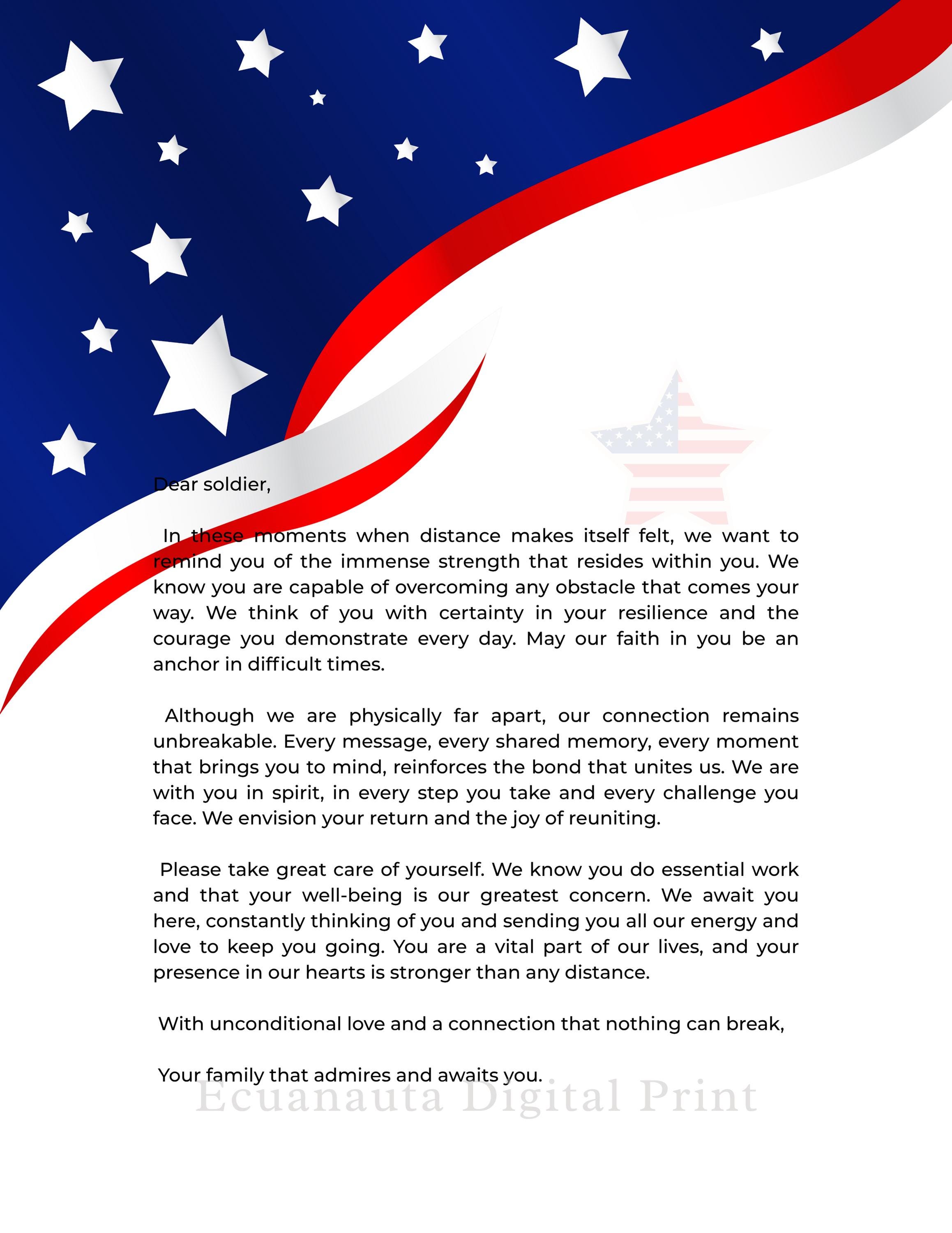 Heartfelt Letter for Deployed Soldier | Support, Pride, Longing ...