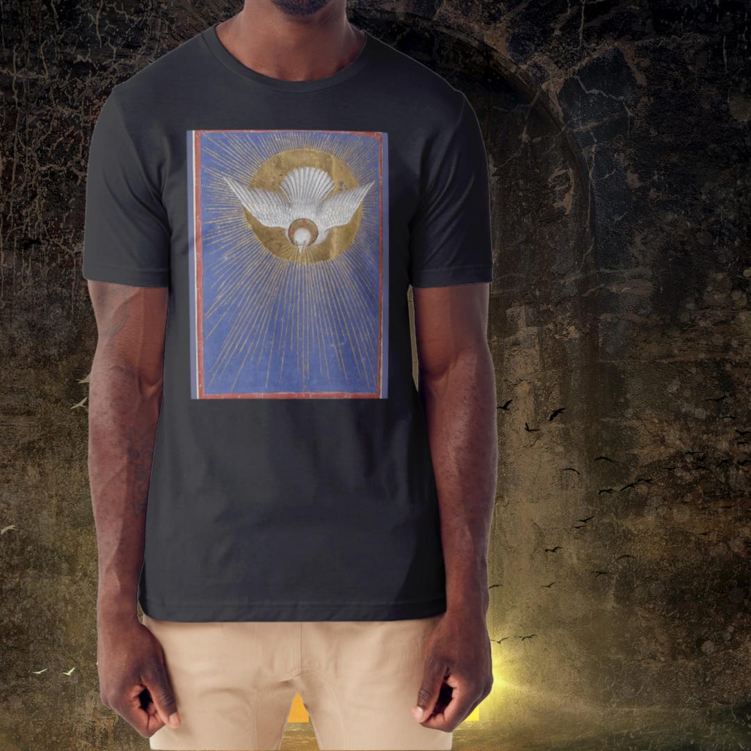 T-shirt – Holy Spirit Medieval Dove Illumination – Mystical Symbol Tee ...