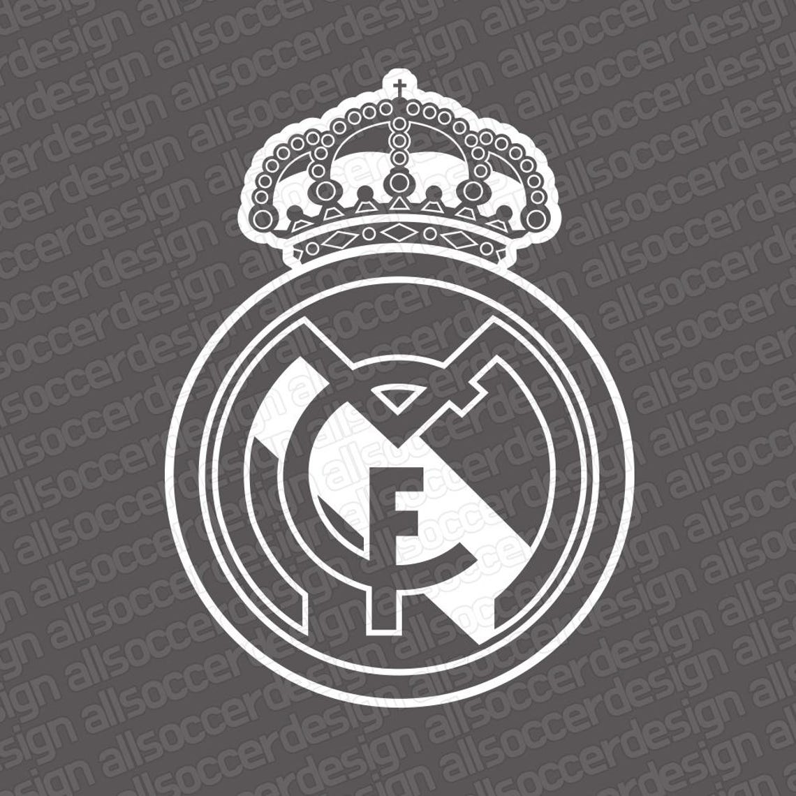 Real Madrid CF Emblem Logo Mark Vector Digital File Svg, Png, Ai, Eps ...