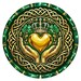 Irish Celtic Knot Claddagh Wreath Sign, Round Metal Sign for Wreaths ...