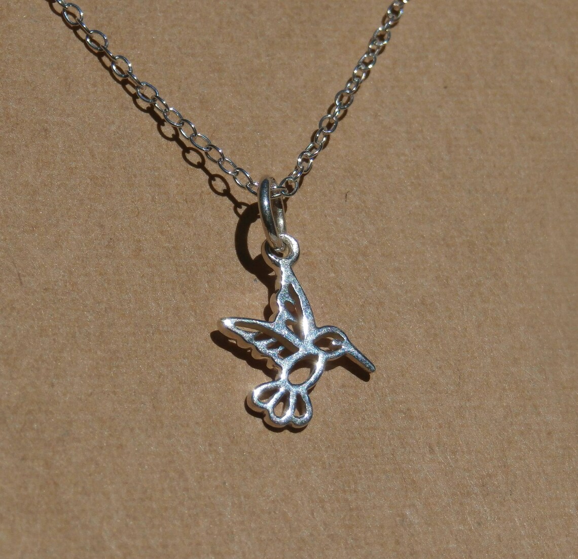 Sterling Silver Hummingbird Necklace - Etsy Hong Kong