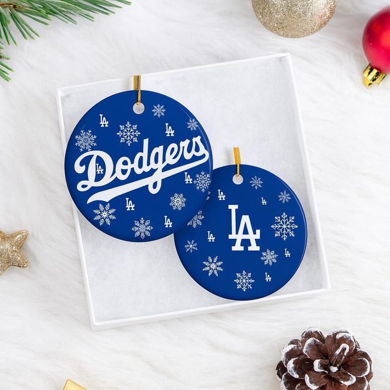 LA Dodgers Ceramic Christmas Ornament – Sports Fan Holiday Decor - Etsy