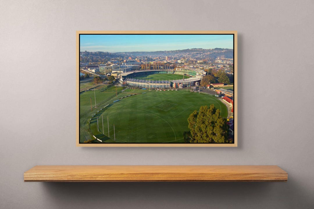 UTAS AFL Stadium Wall Art – Aerial Print of AFL Ground Tasmania, Sports ...