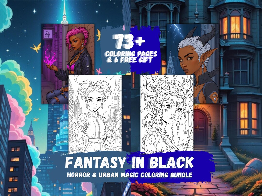 Urban Magic Meet Horror Coloring Bundle | Digital Download - Etsy