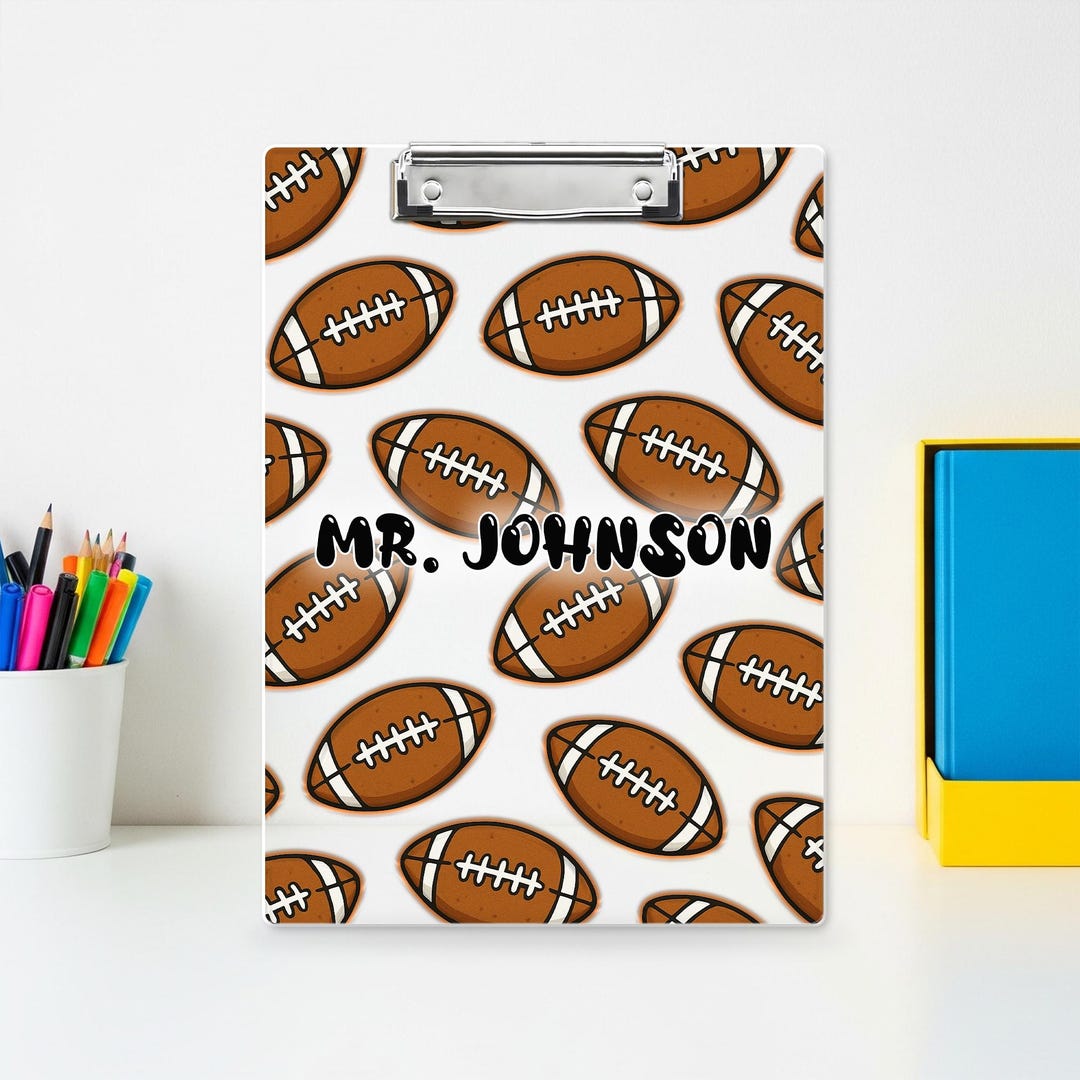 Personalized Football Clipboard – Custom Name Sports Design, Great Gift ...