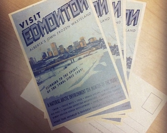 Visit Edmonton Alberta's Own Frozen Wasteland Poster | Etsy